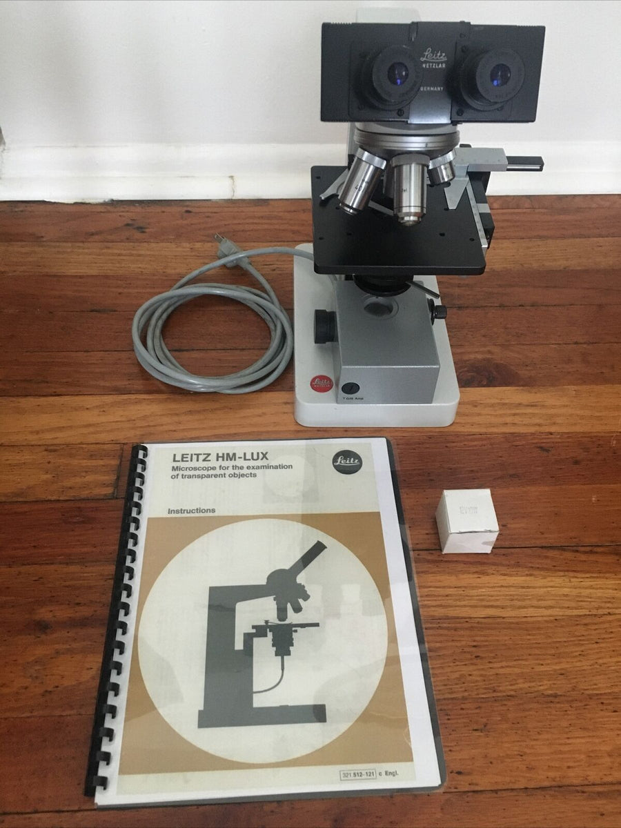 Leitz HM-LUX Clinical Microscope 4 Objectives 4/10/40/100 Oil Nice Ext ...