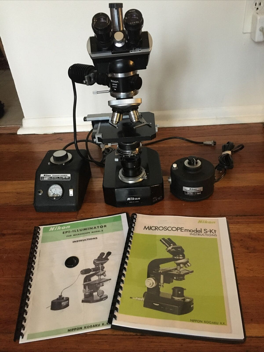 Vintage Nikon Model S Epi-iIlluminated Trans-illuminated Microscope Ni ...