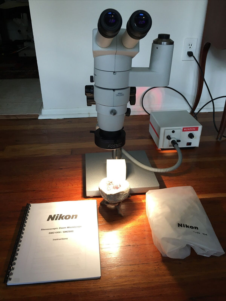 Nikon SMZ800 Stereozoom 8-80x Microscope Stand Camera Port 10x Ergo He ...