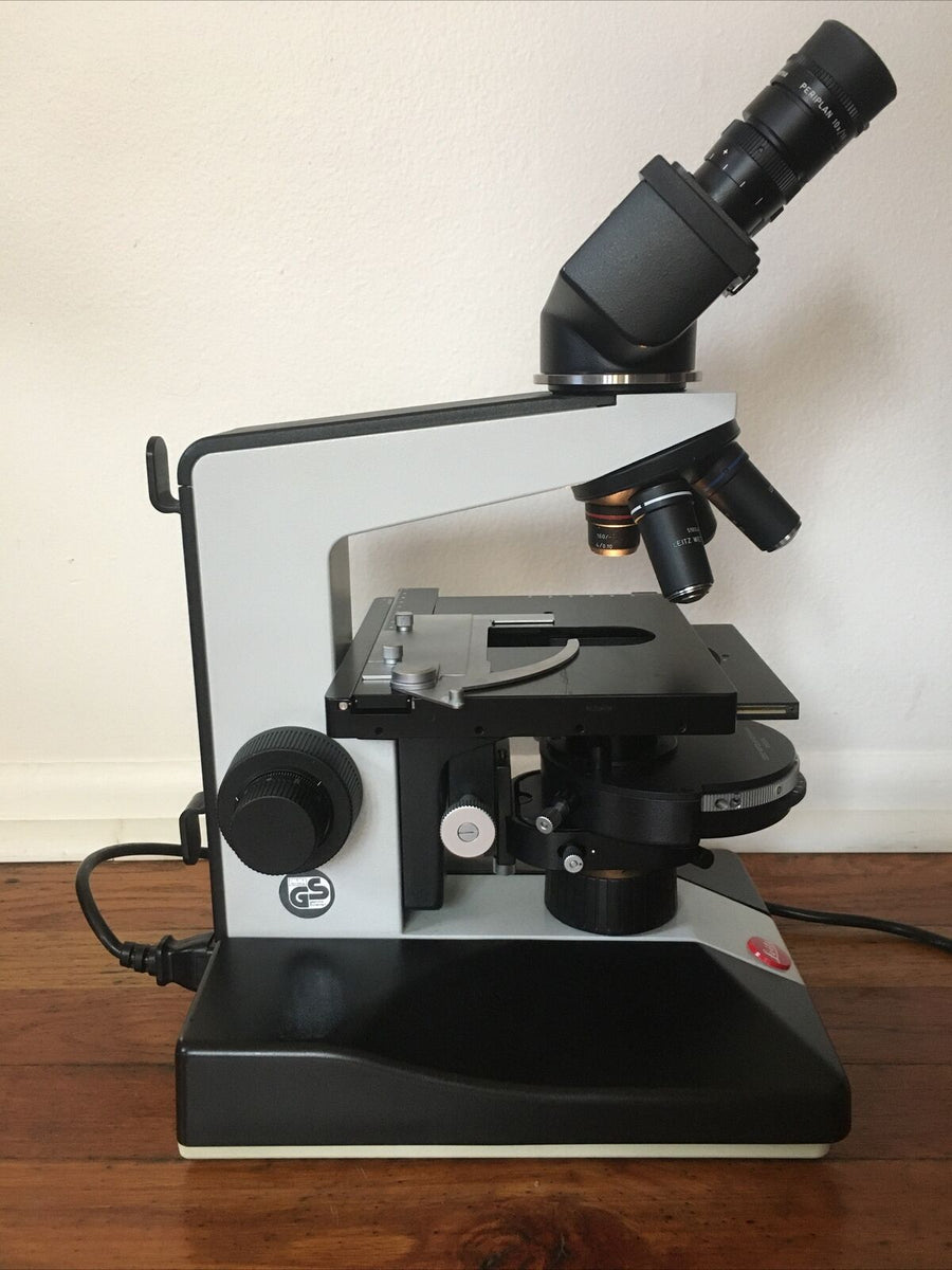 Wild Leitz Biomed Phase Contrast DF Microscope 4 Lenses 4/10ph/40ph/10 ...