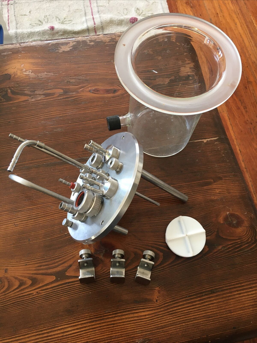 LH Fermentation 1L Vessel with Stainless Steel Lid / Clamps No Cracks ...